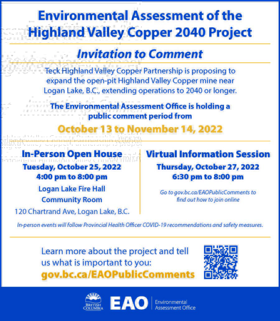 Highland Valley Copper Public Open House : District of Logan Lake