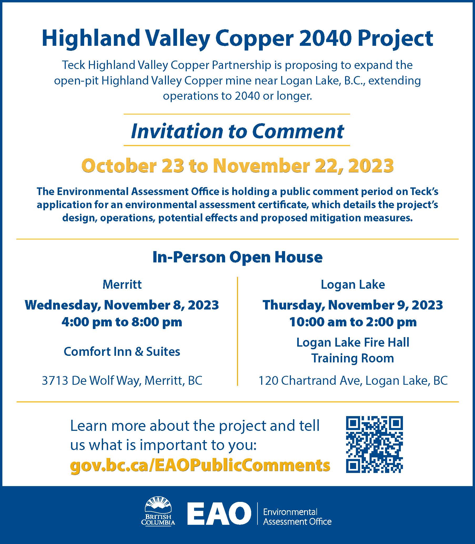 Events for May 2026 : District of Logan Lake